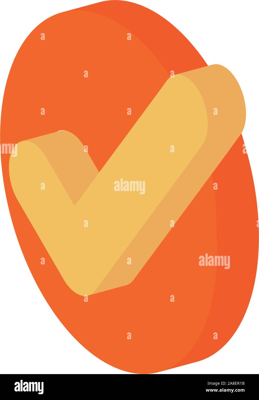 Isometric and isolated check mark icon vector design Stock Vector Image ...