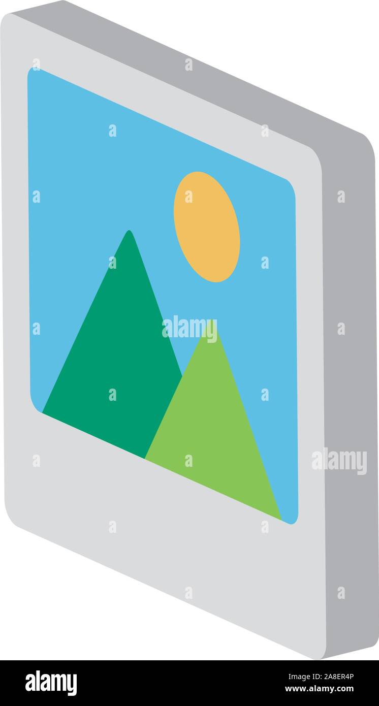 Isometric and isolated picture icon vector design Stock Vector Image ...
