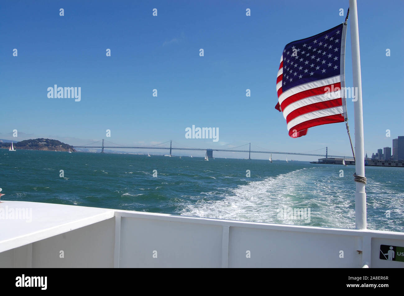 American flag alcatraz island hi-res stock photography and images - Alamy