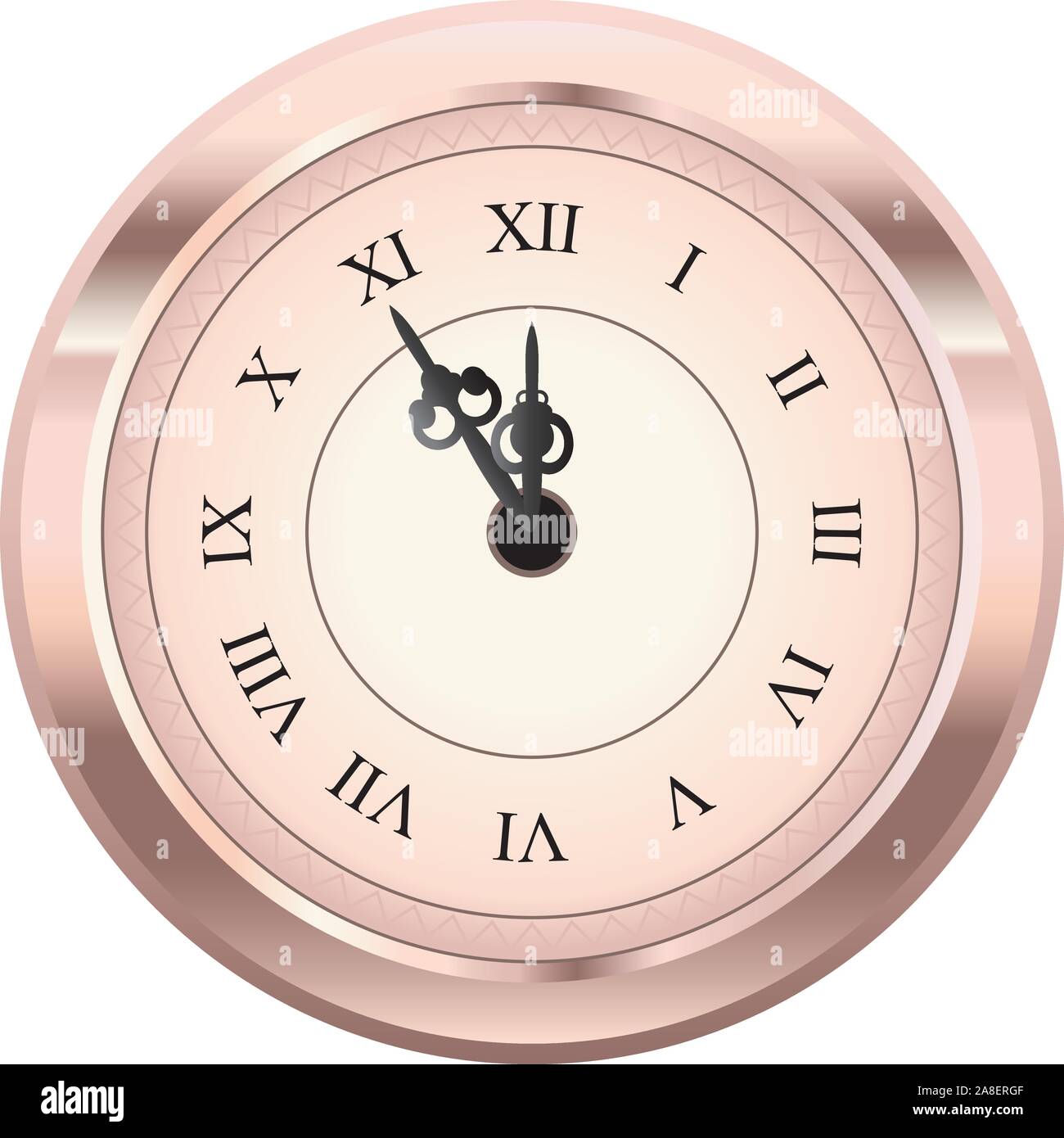 Old gold clock roman numbers Stock Vector Images - Alamy