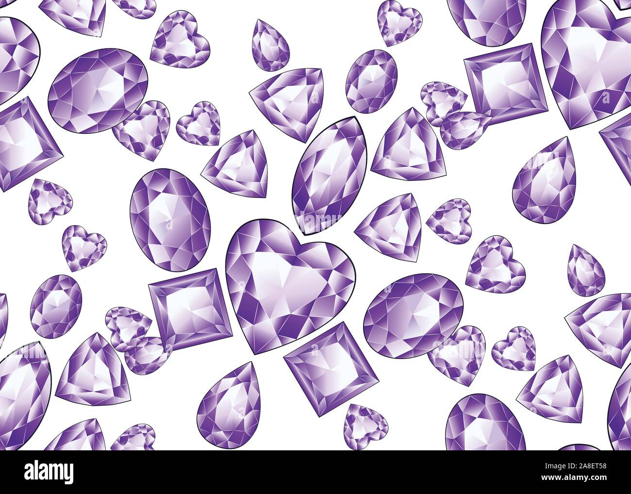 Purple gem stones Stock Vector Images - Alamy