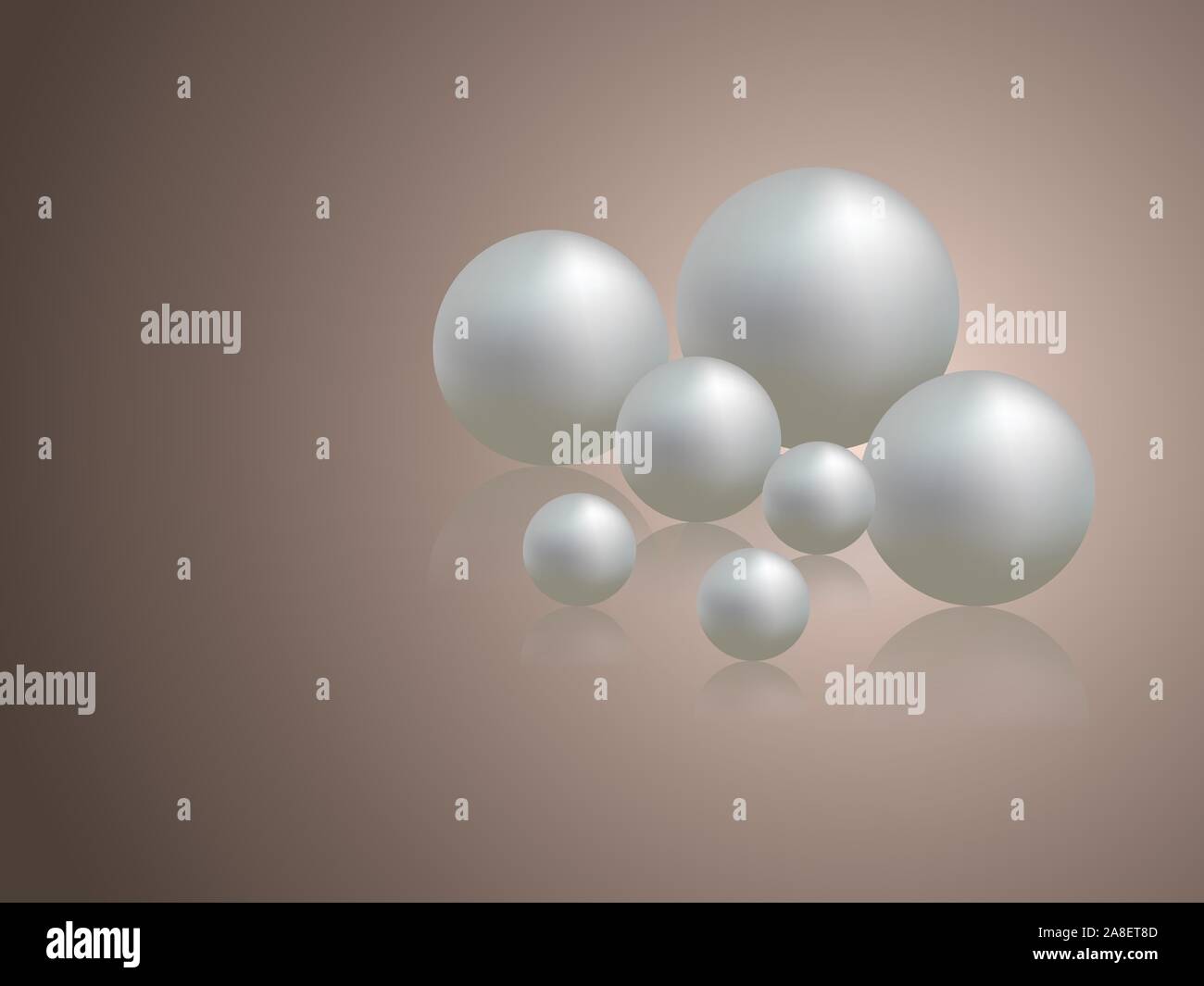 Illustration of white pearls on pink background Stock Vector Image ...