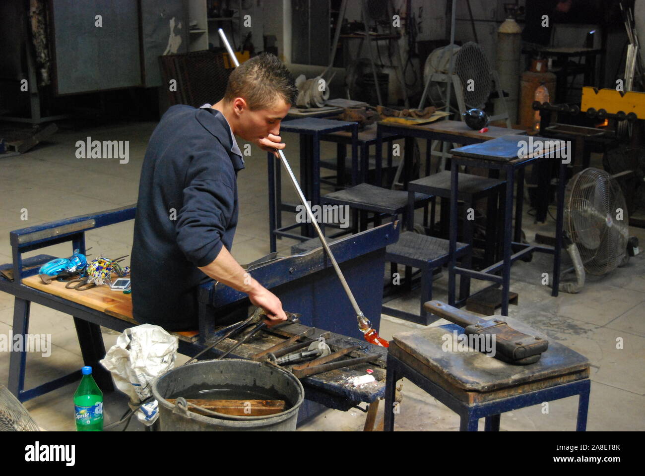 Hand made glass items' factory in Ta’ Qali, Malta Stock Photo - Alamy