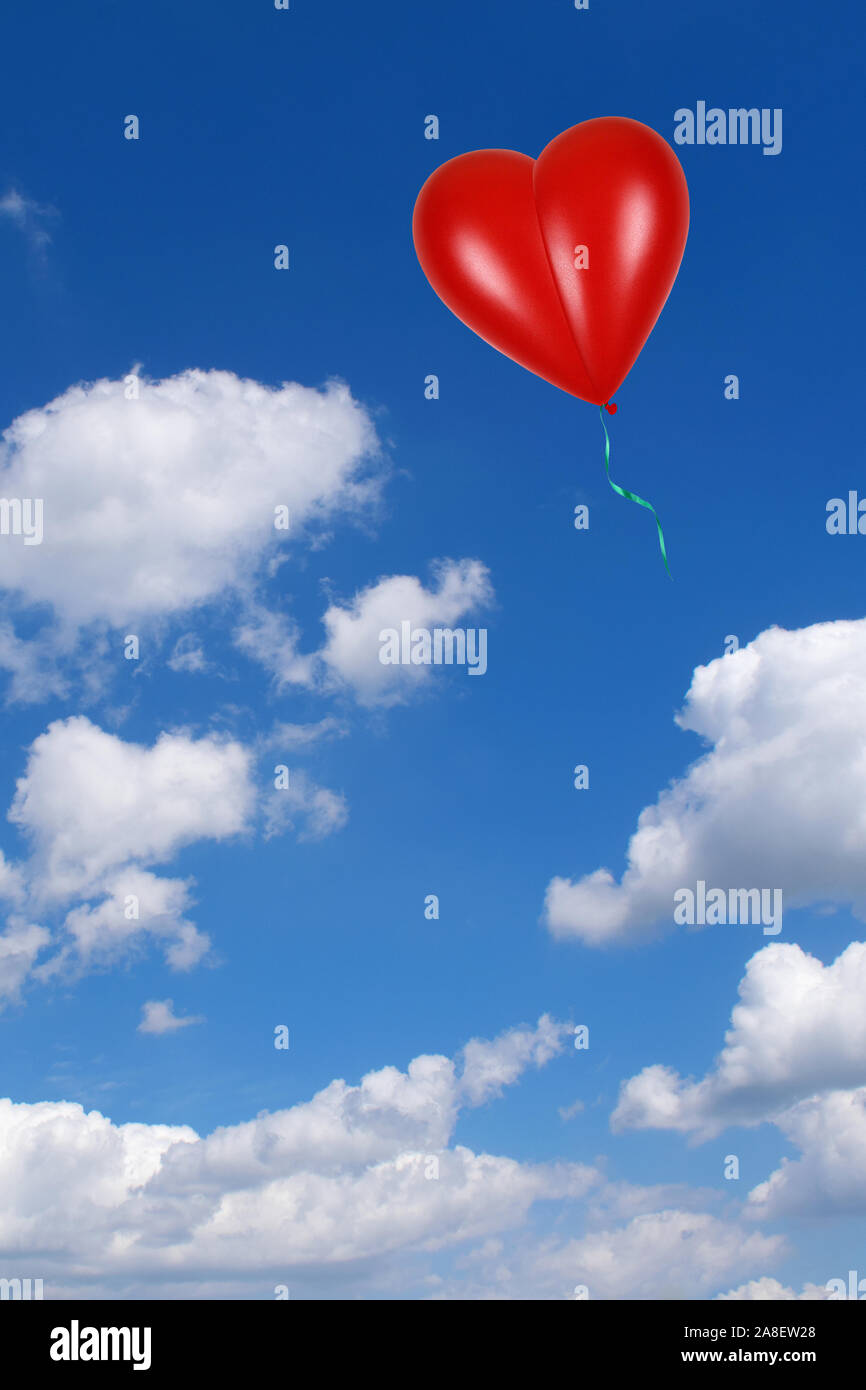 Luftballon Herz Himmel