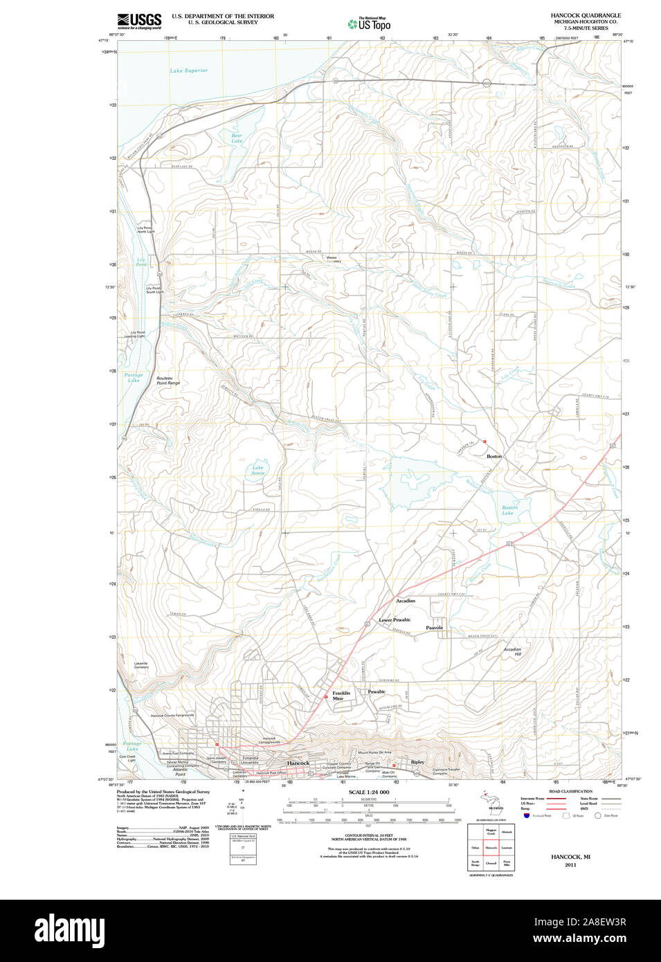 Map of hancock Cut Out Stock Images & Pictures - Alamy