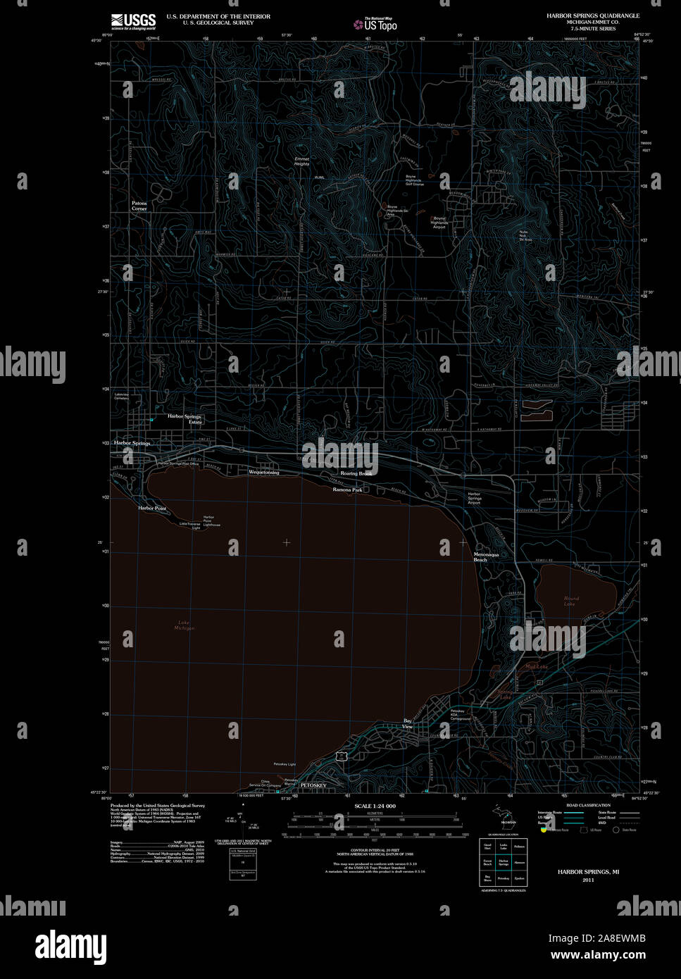 Map of harbor springs hi-res stock photography and images - Alamy