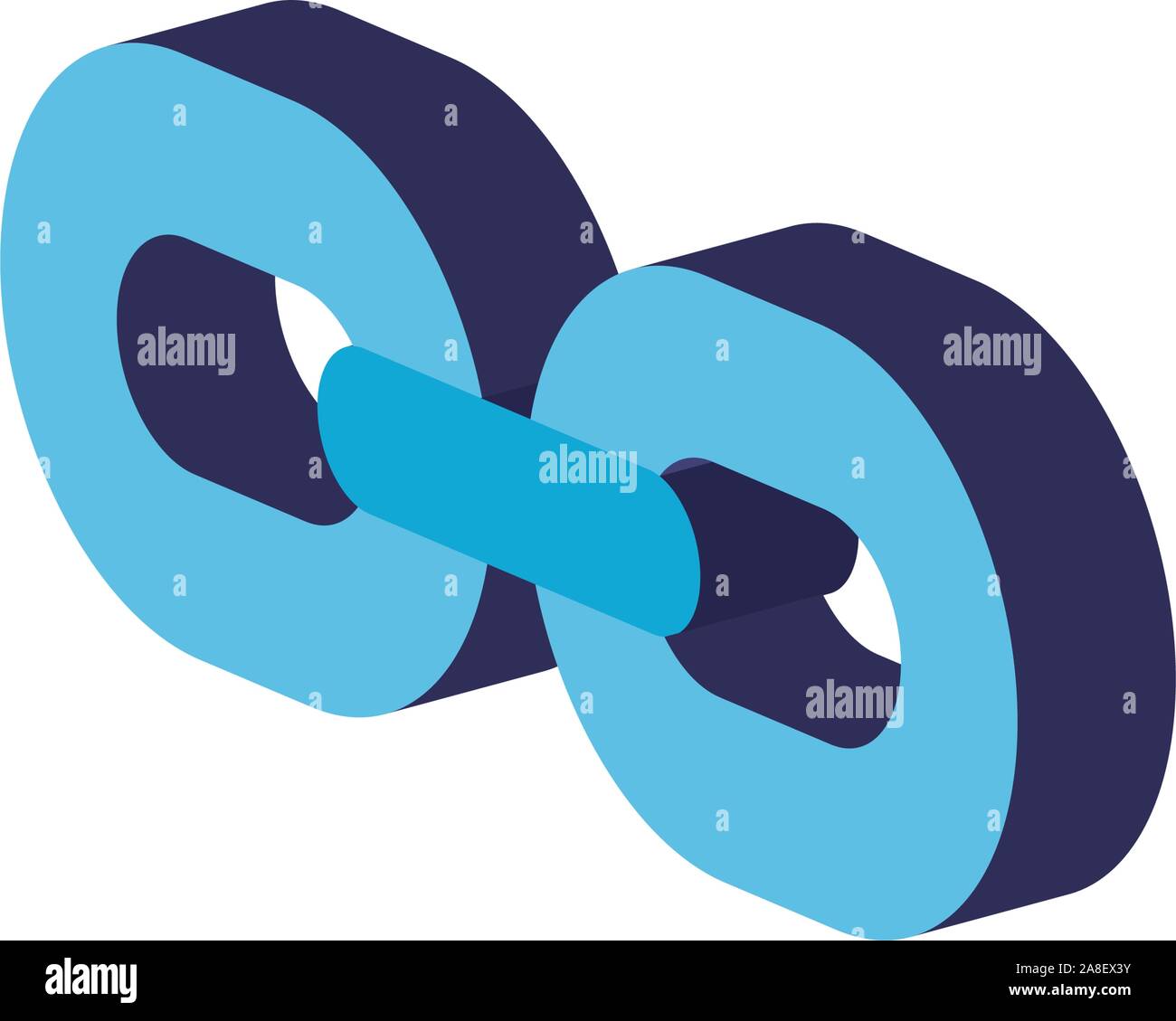 Isometric and isolated chain icon vector design Stock Vector Image ...