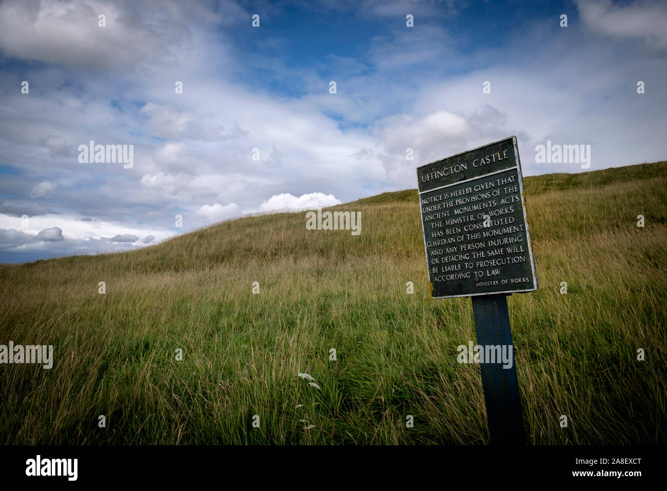 Ministry of Works notice Uffington Castle White Horse Hill Iron age ...