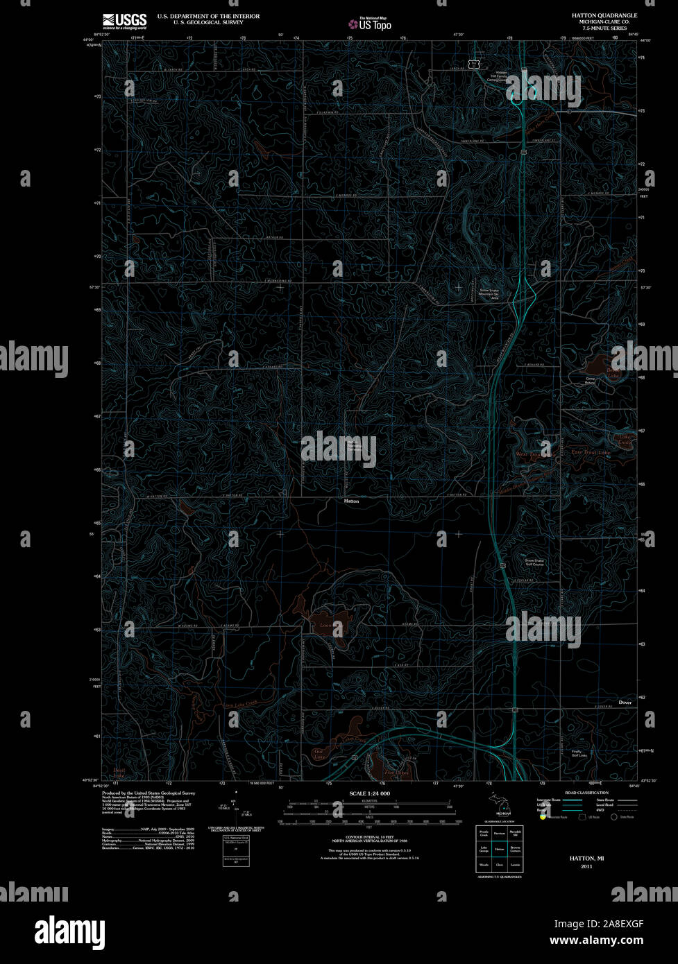 Map of hatton hi-res stock photography and images - Alamy