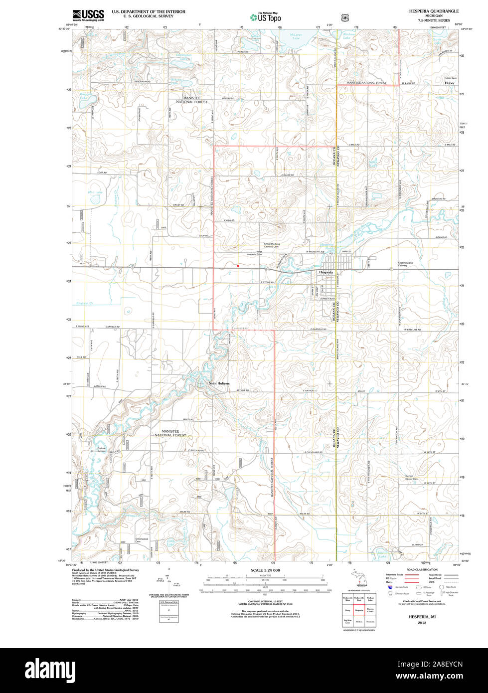 Hesperia michigan map hi-res stock photography and images - Alamy