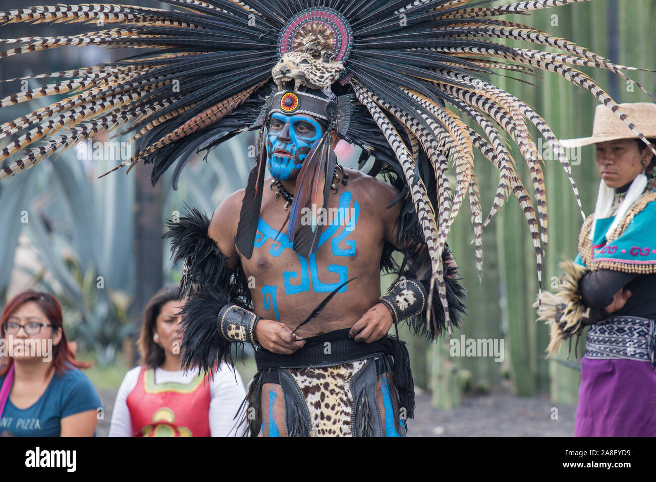 Mexico City, Mexico - April 30, 2017: Aztec dancers dancing in Zocalo ...