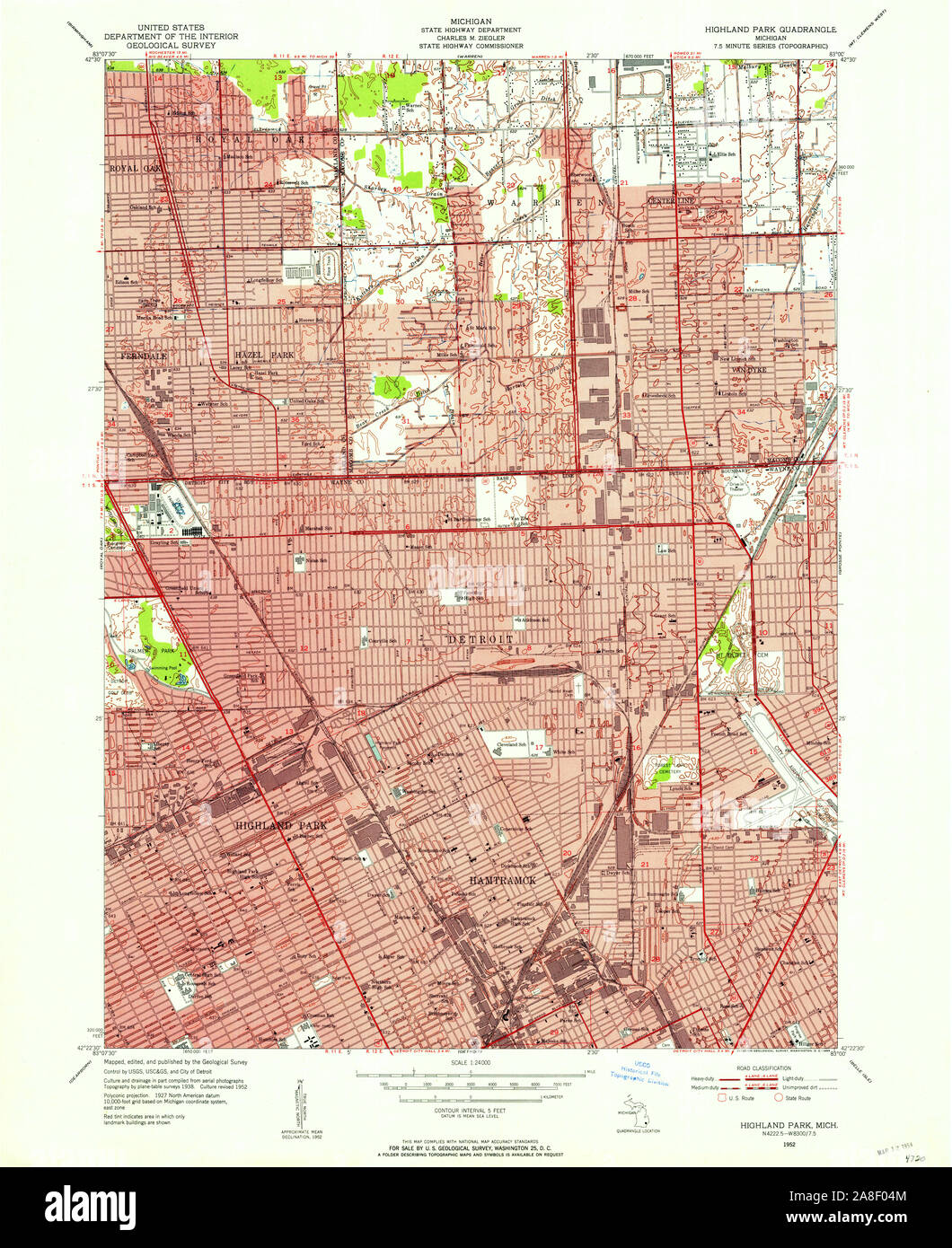 Highland park map hi-res stock photography and images - Alamy