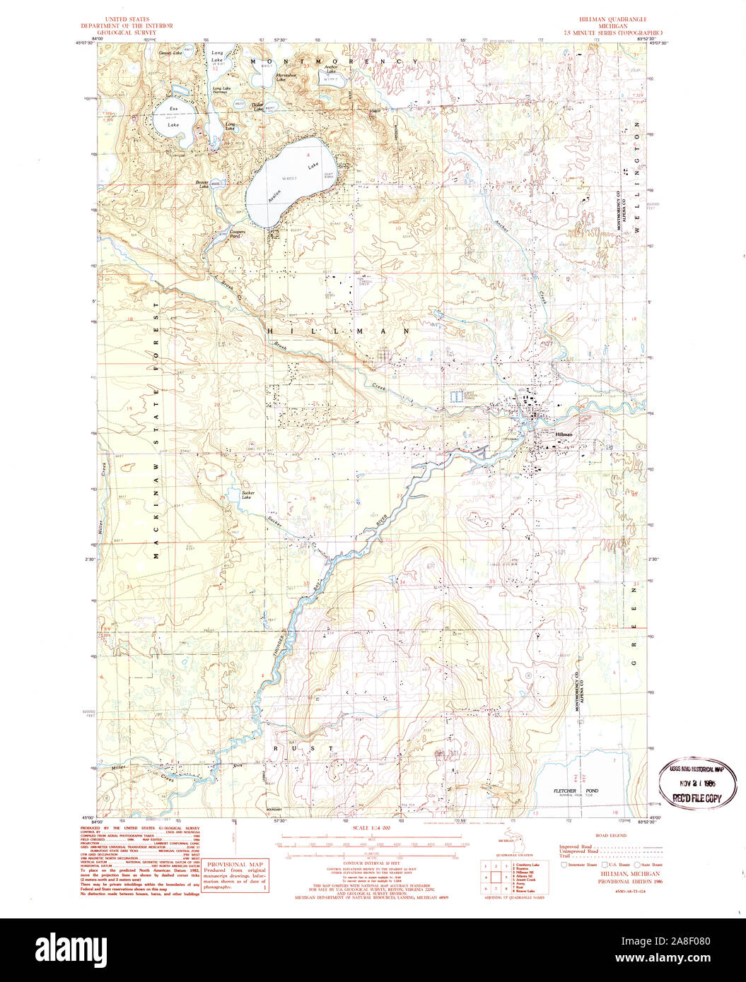 Map of hillman hi-res stock photography and images - Alamy
