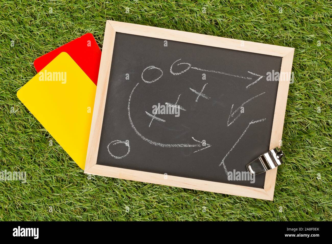 Soccer sports referee chrome whistle with game strategy drawing ...