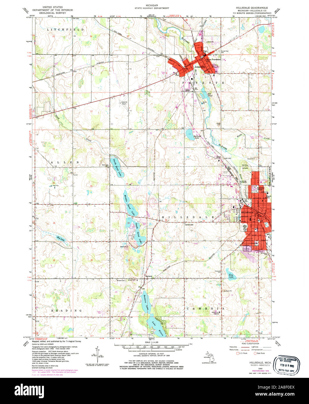 Hillsdale map hi-res stock photography and images - Alamy