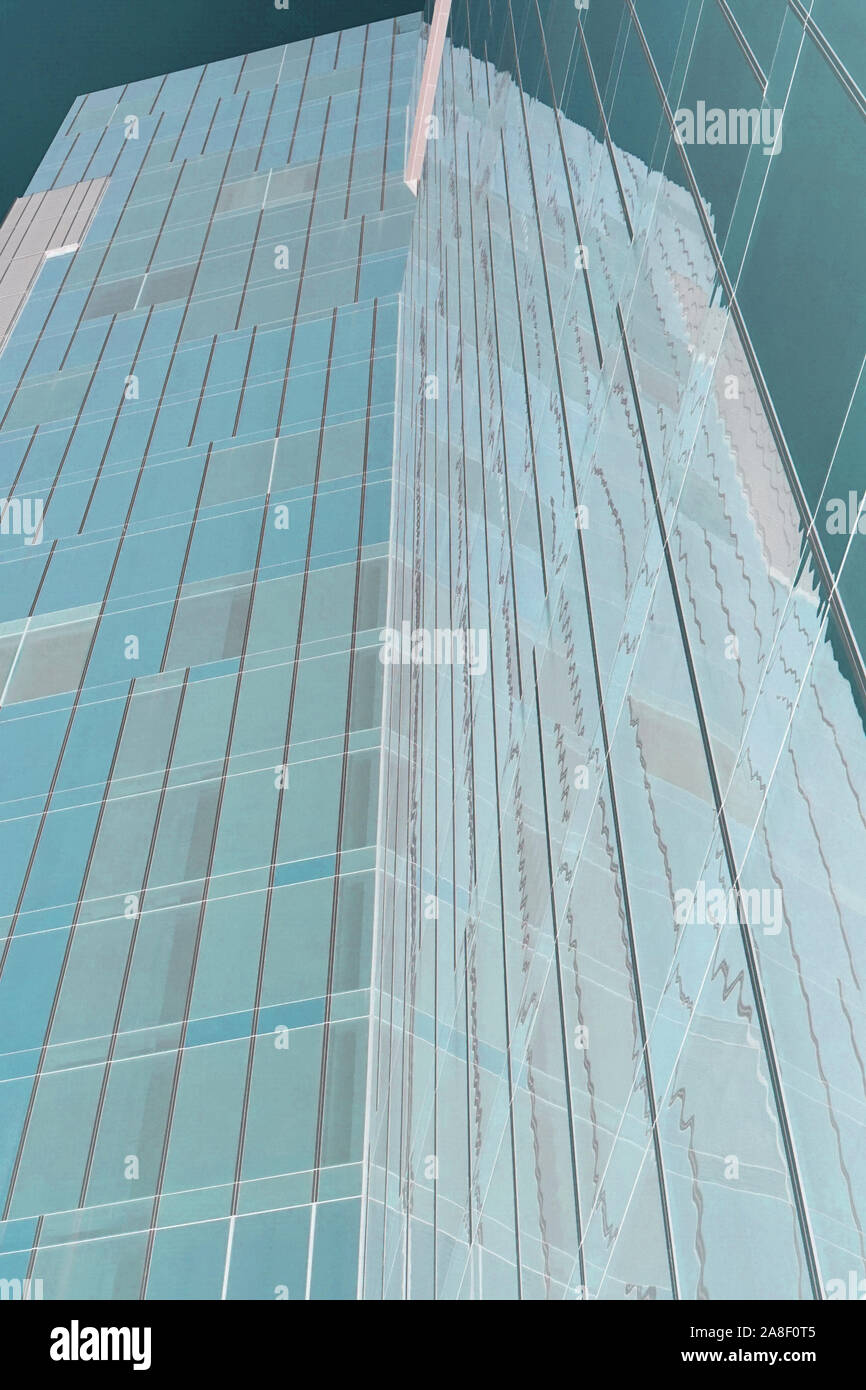 Modern glass city architecture in Barcelona Stock Photo - Alamy