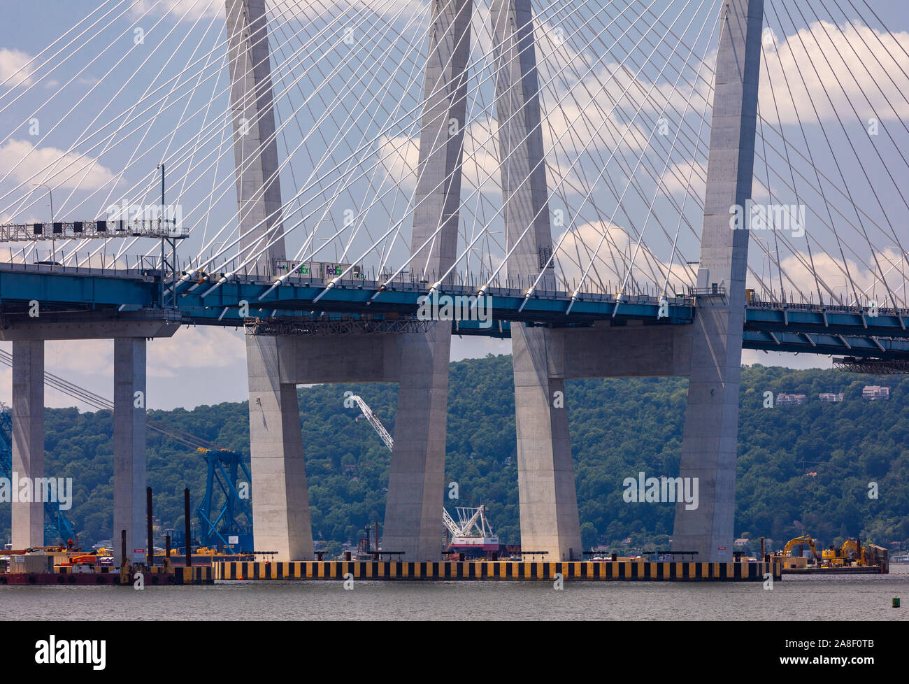 TARRYTOWN, NEW YORK, USA - Tappan Zee Bridge over the Hudson RIver ...