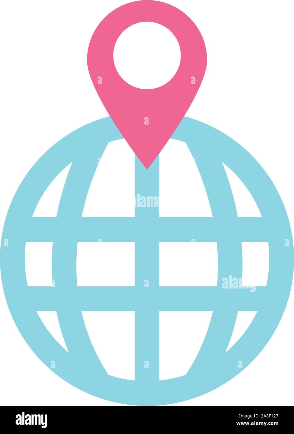 Isolated gps mark and global sphere vector design Stock Vector Image ...