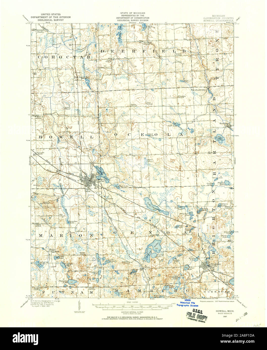 Map of howell hi-res stock photography and images - Alamy