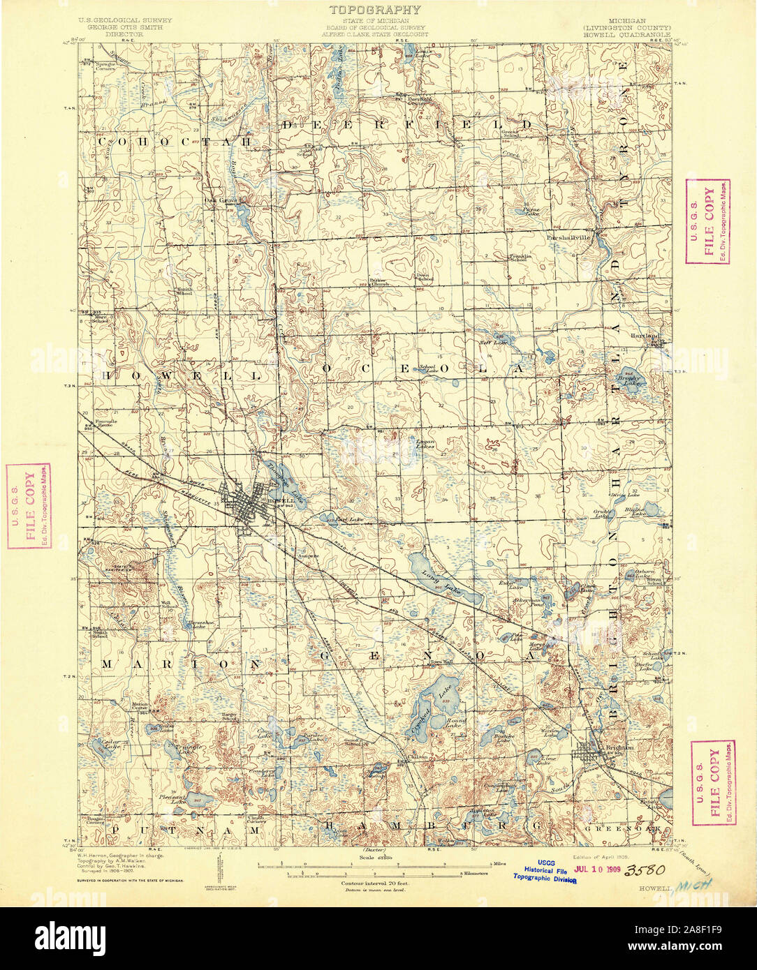 Howell michigan map hi-res stock photography and images - Alamy
