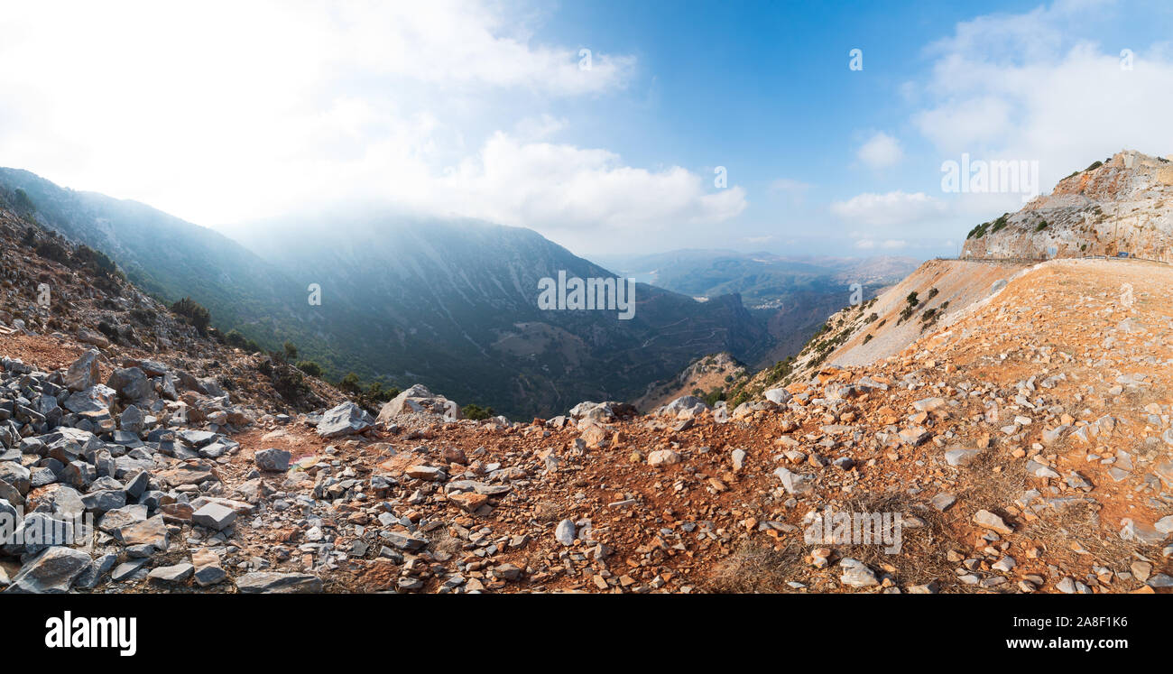 Amazing panorama scenery of Crete island Stock Photo - Alamy