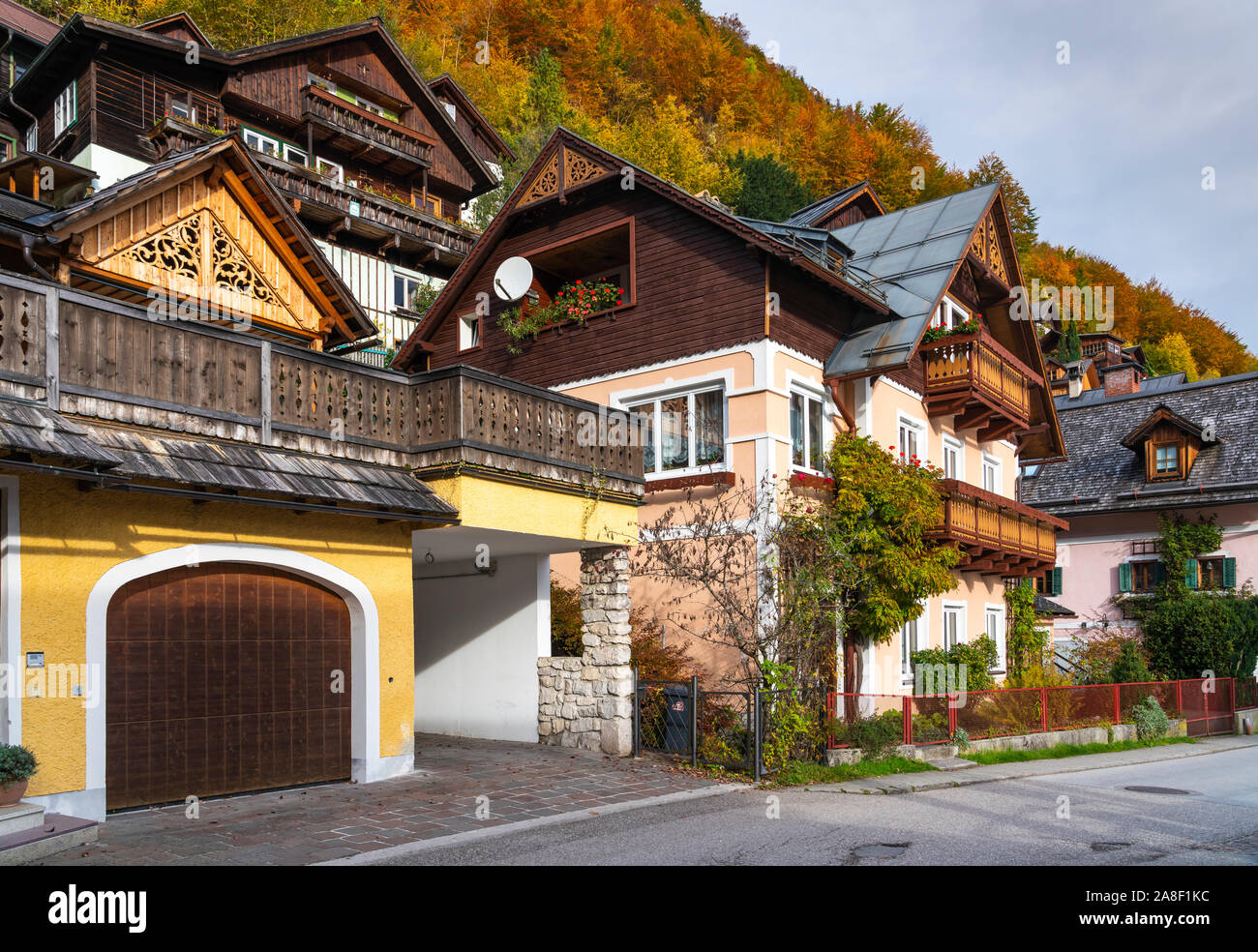 A street in Hallstatt, Austria, Europe Stock Photo - Alamy