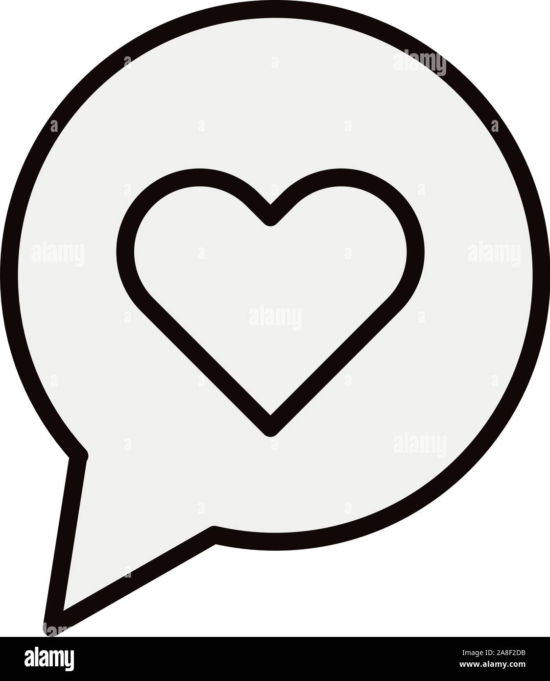 Isolated heart shape inside bubble vector design Stock Vector Image ...