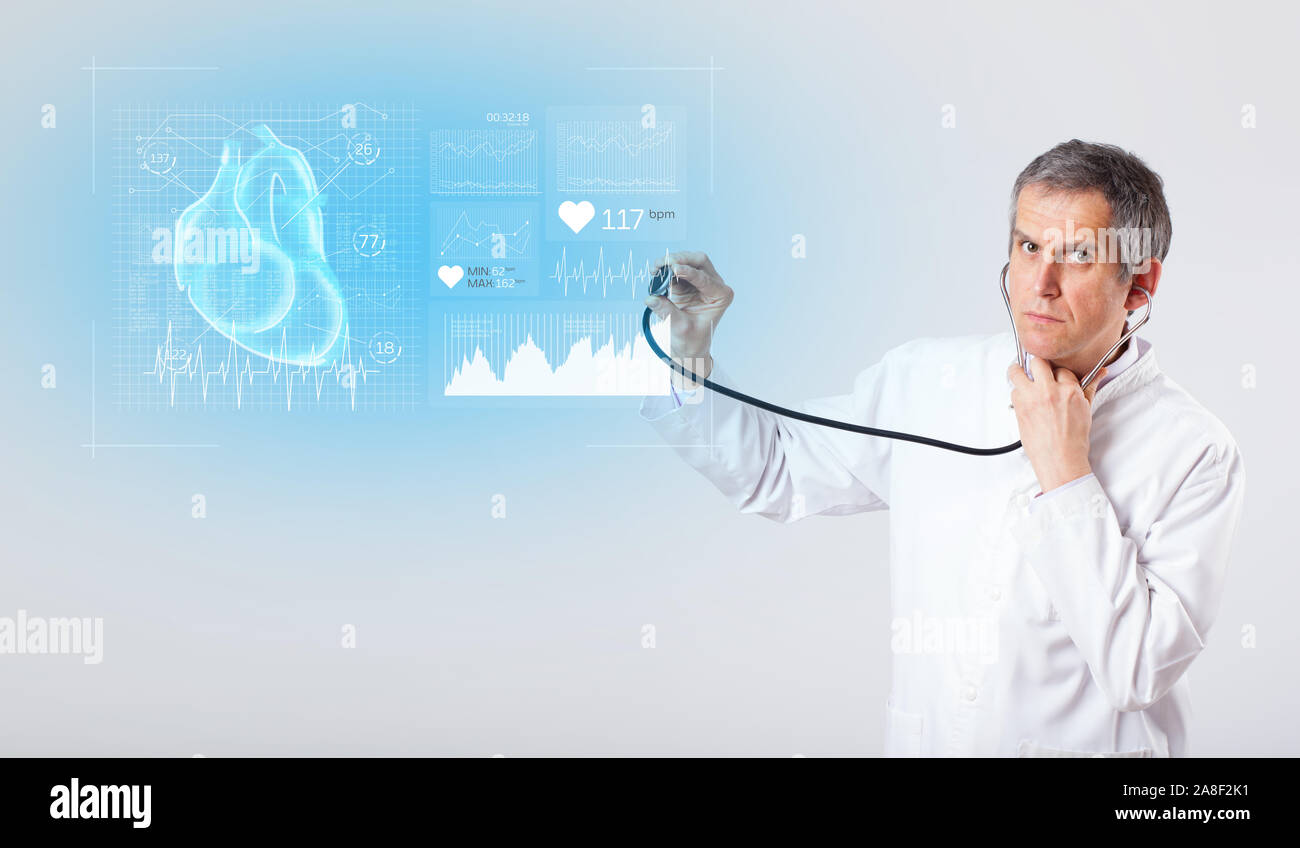 Experienced cardiologist presenting the test results Stock Photo - Alamy
