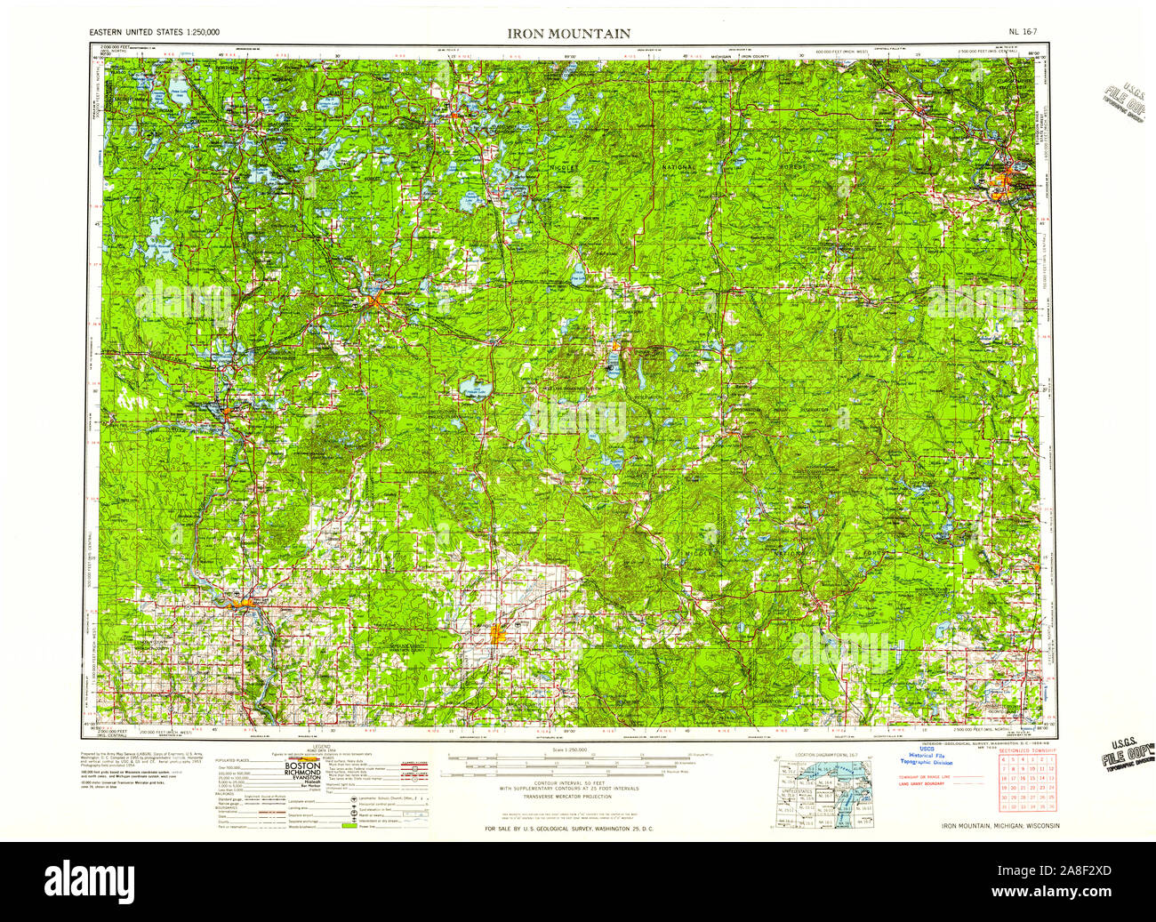 Iron michigan map hi-res stock photography and images - Alamy