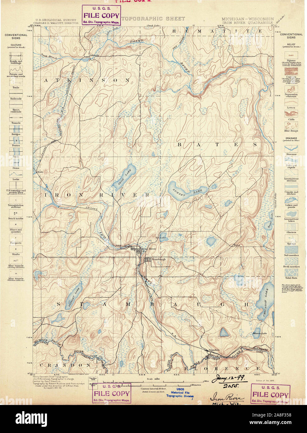 Iron river map hi-res stock photography and images - Alamy