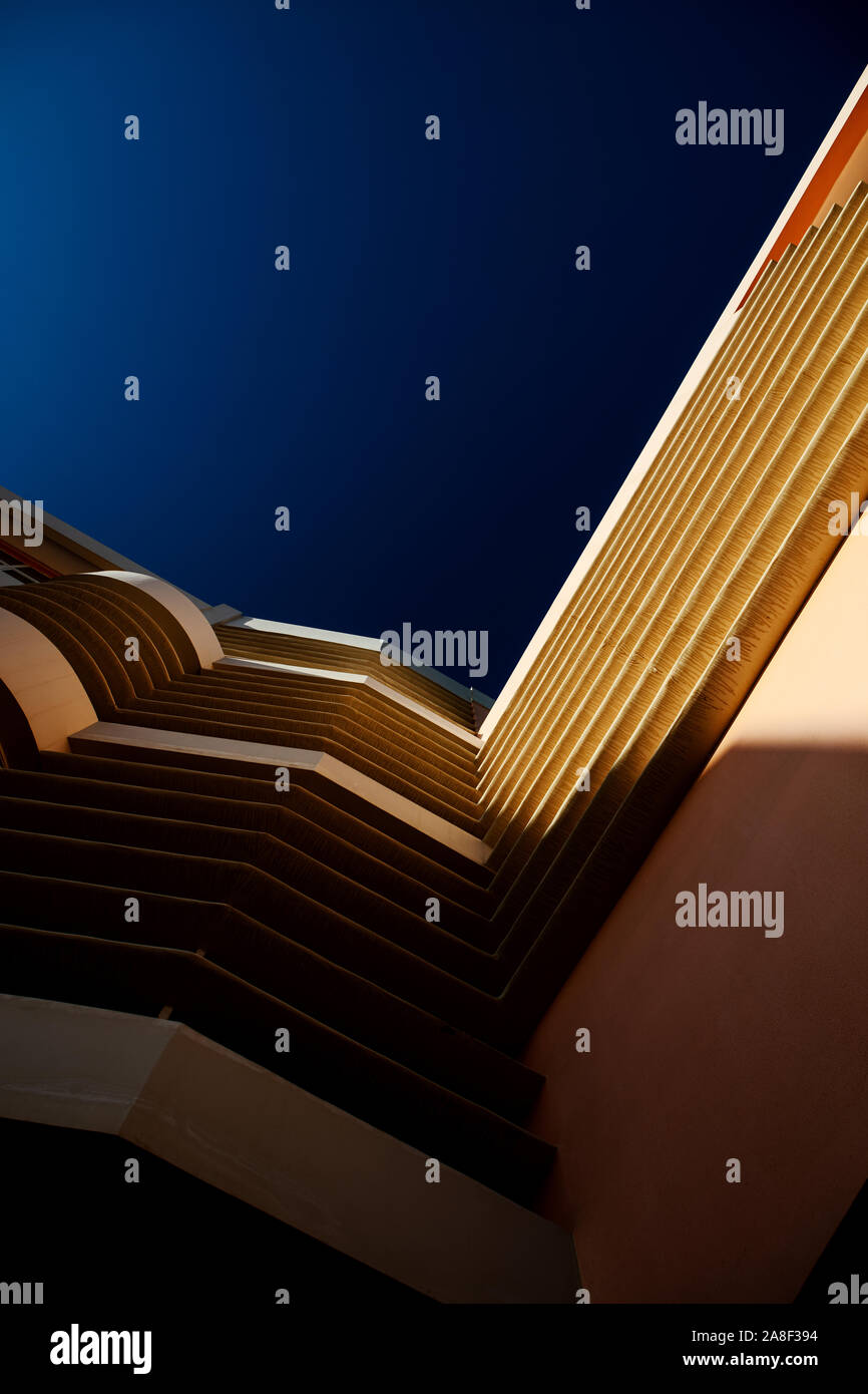 Architecture photograph of modern building viewed from below Stock ...