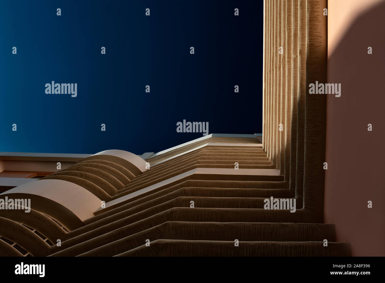 Architecture photograph of modern building viewed from below Stock ...