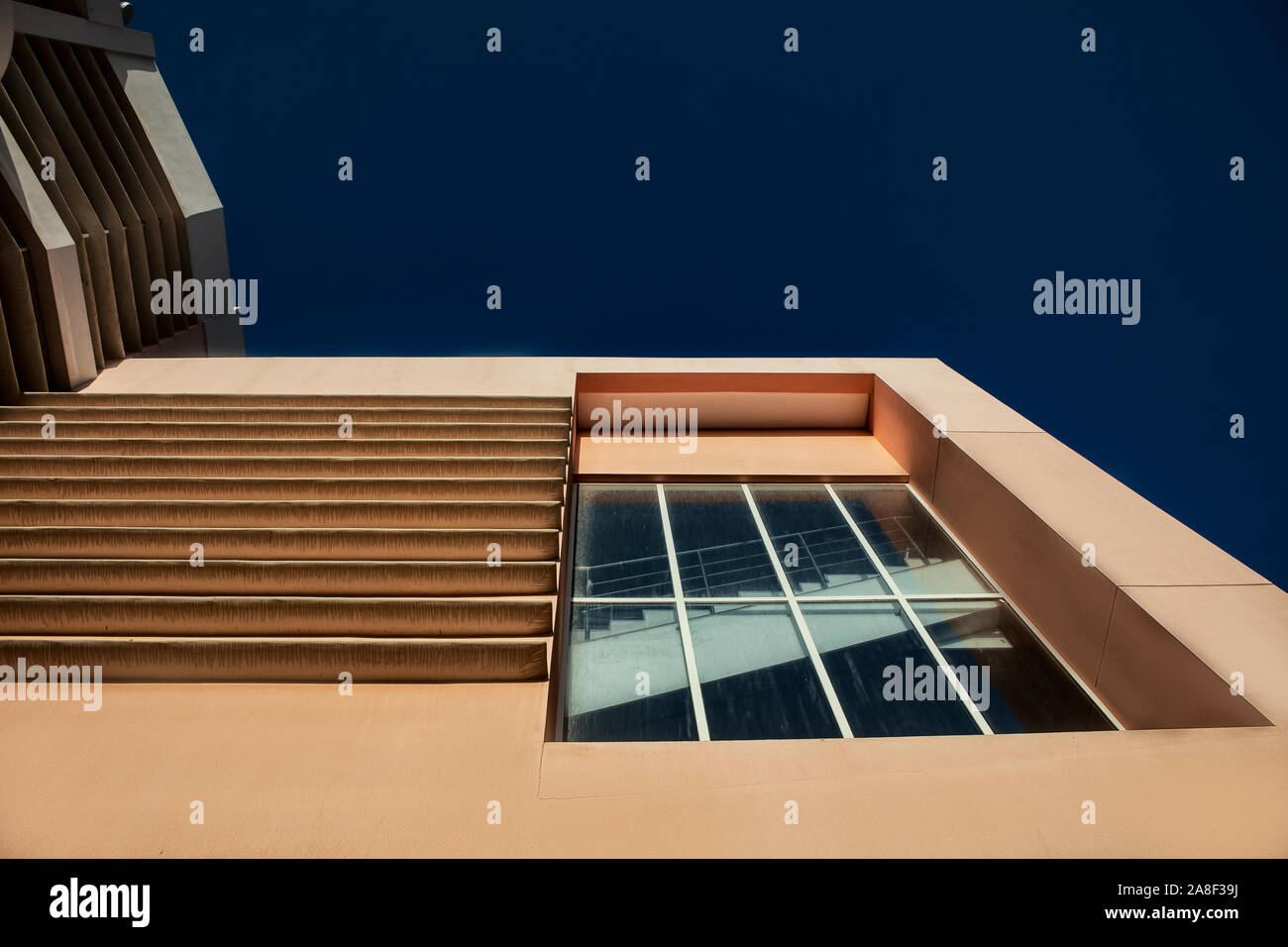 Architecture photograph of modern building viewed from below Stock ...