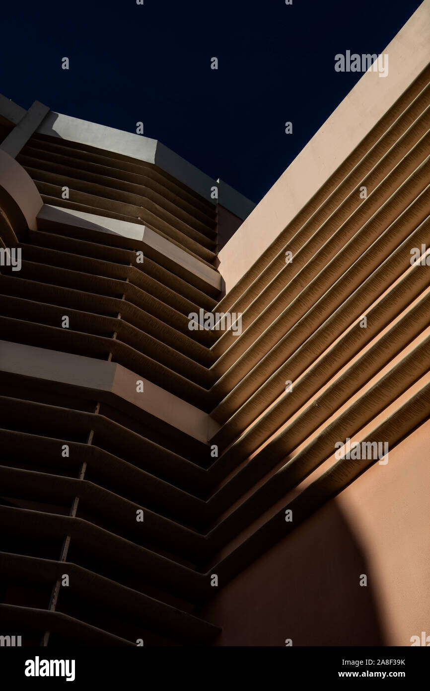 Architecture photograph of modern building viewed from below Stock ...