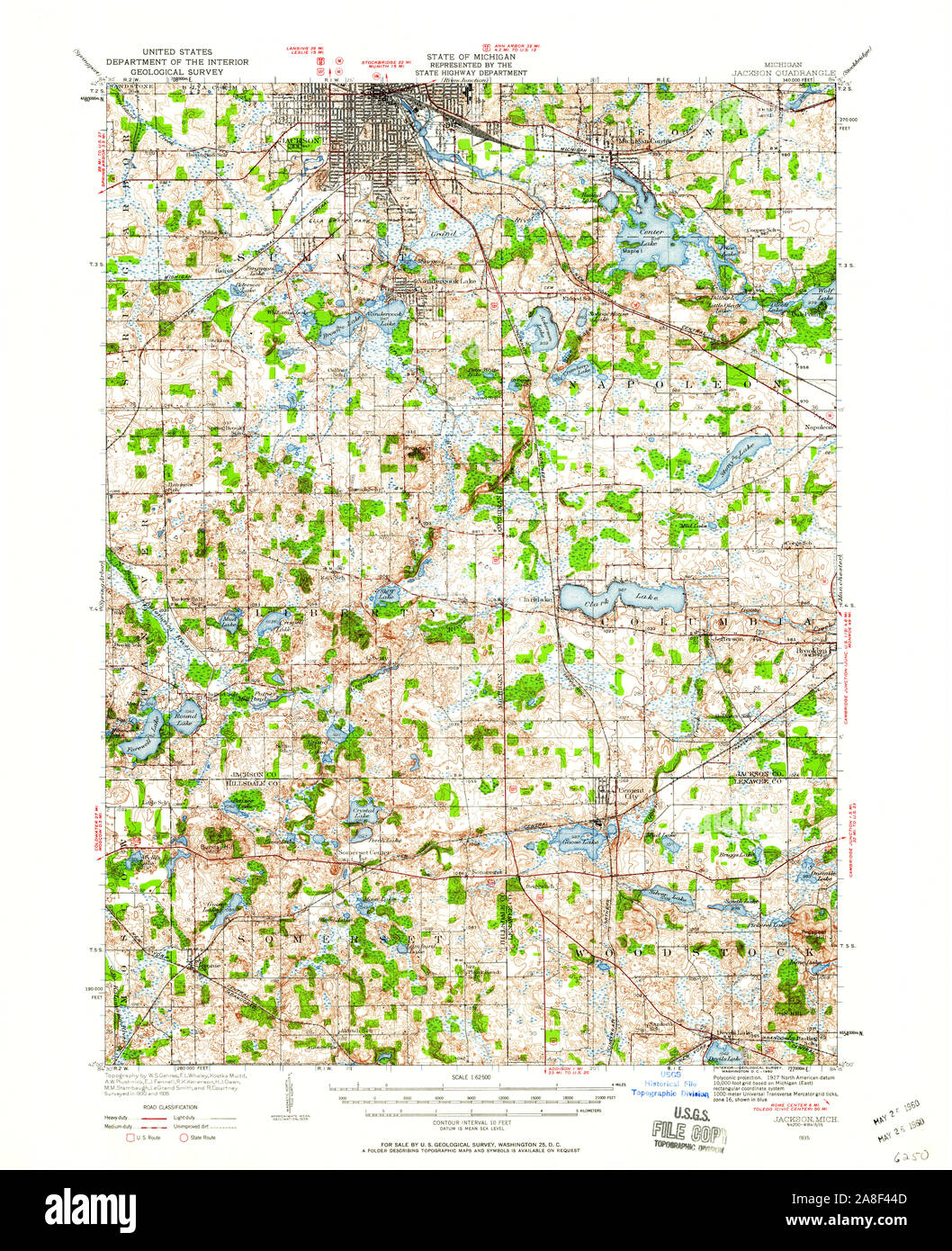 Jackson michigan map hi-res stock photography and images - Alamy