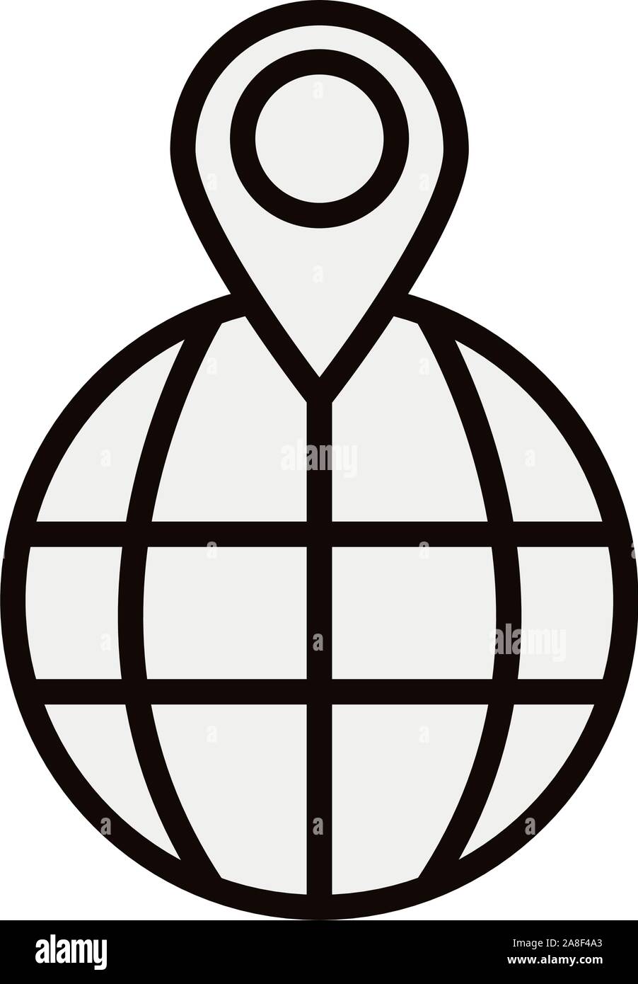 Isolated gps mark and global sphere vector design Stock Vector Image ...