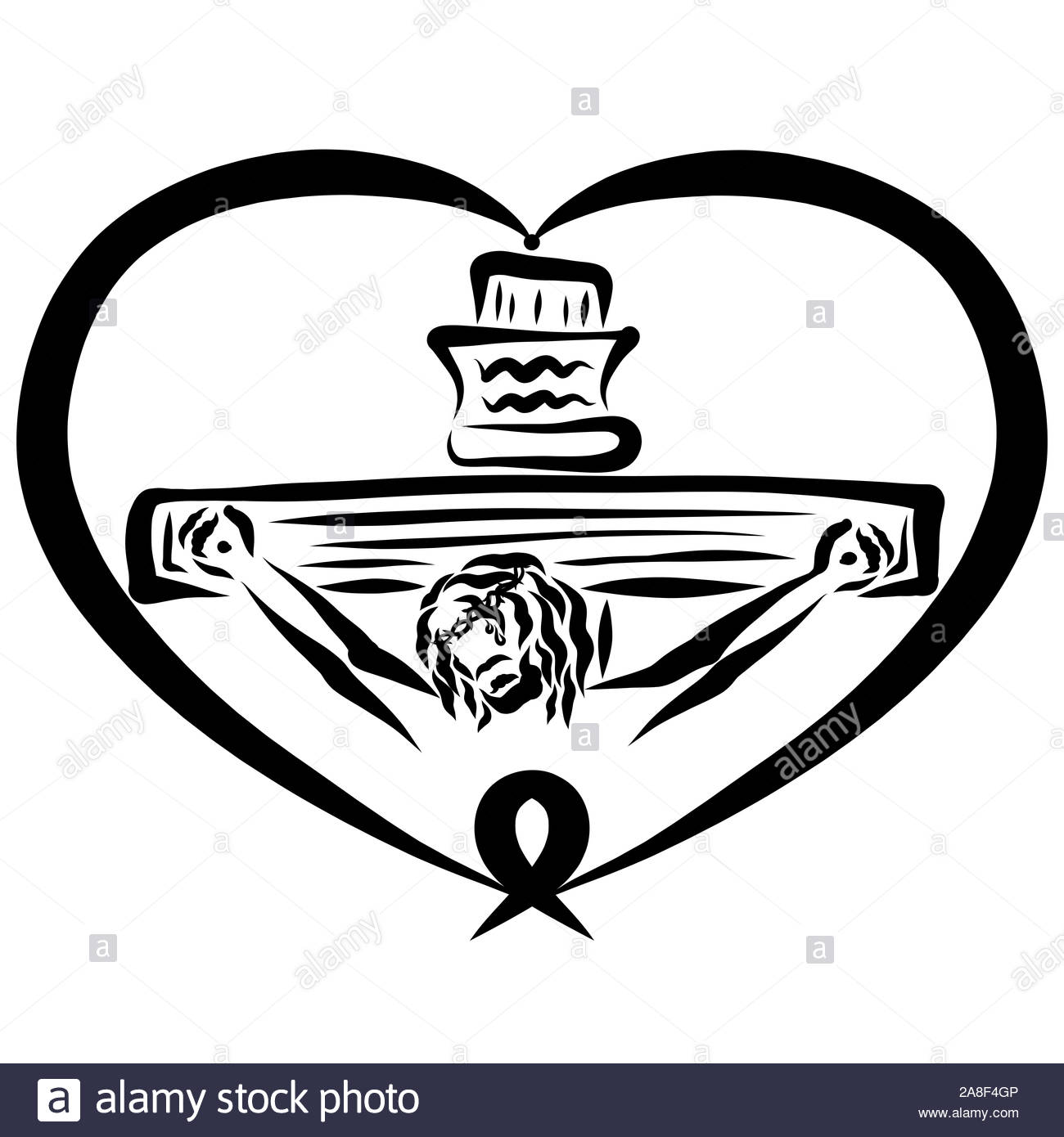 Christian Symbolism Black and White Stock Photos & Images - Alamy