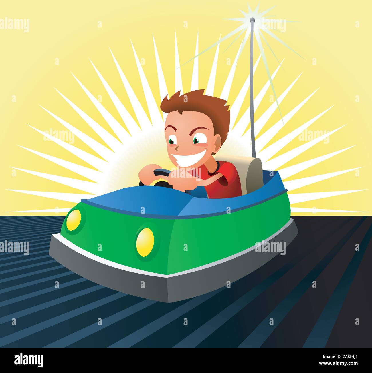 Bumper Car Dodgem Cars Amusement Park Stock Vector Image & Art - Alamy