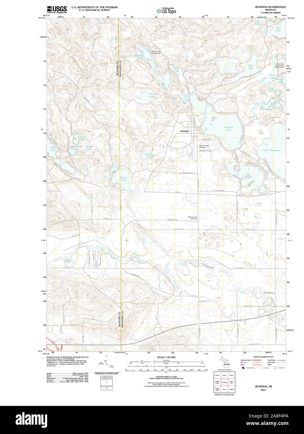 Map of jennings hi-res stock photography and images - Alamy