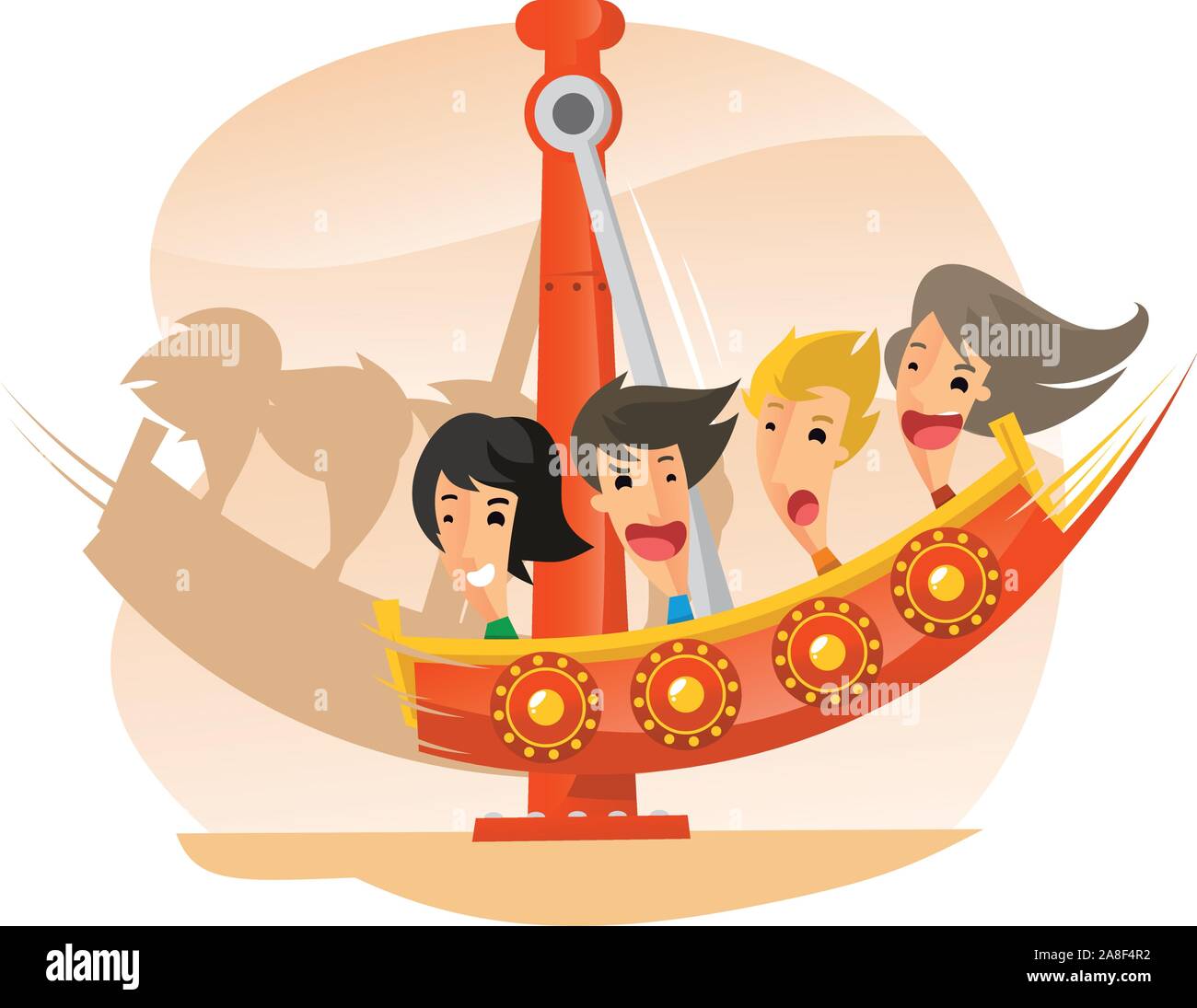 Swinging ship ride Stock Vector Images - Alamy