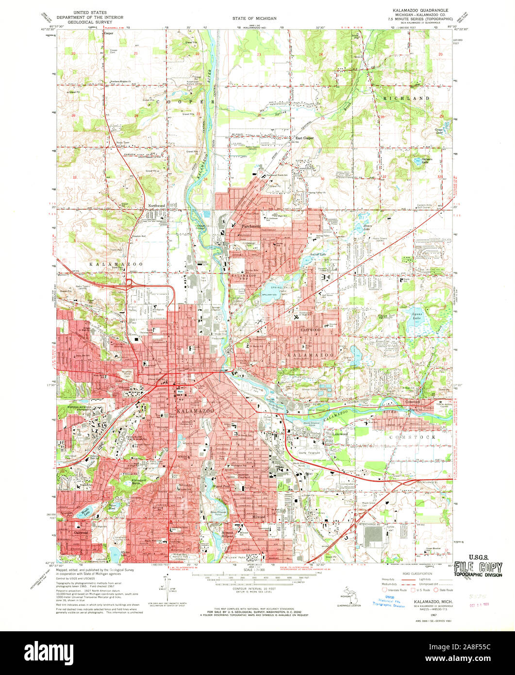 Map of kalamazoo hi-res stock photography and images - Alamy