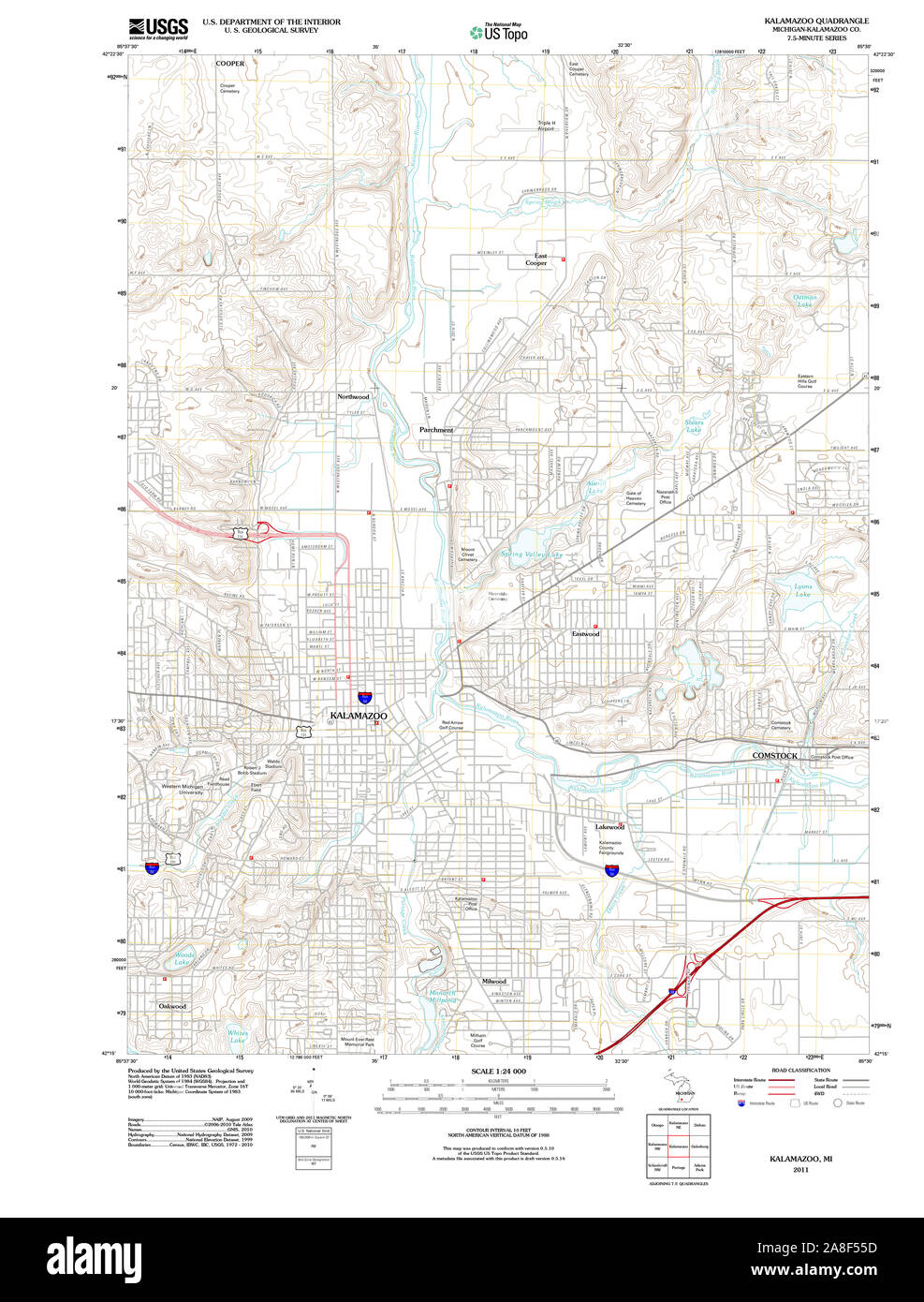 Map of kalamazoo hi-res stock photography and images - Alamy