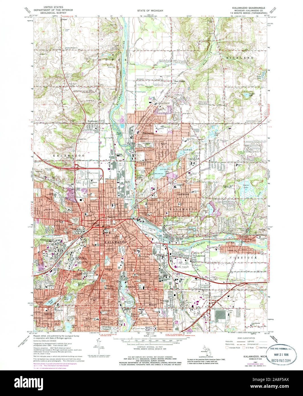 Map of kalamazoo hi-res stock photography and images - Alamy