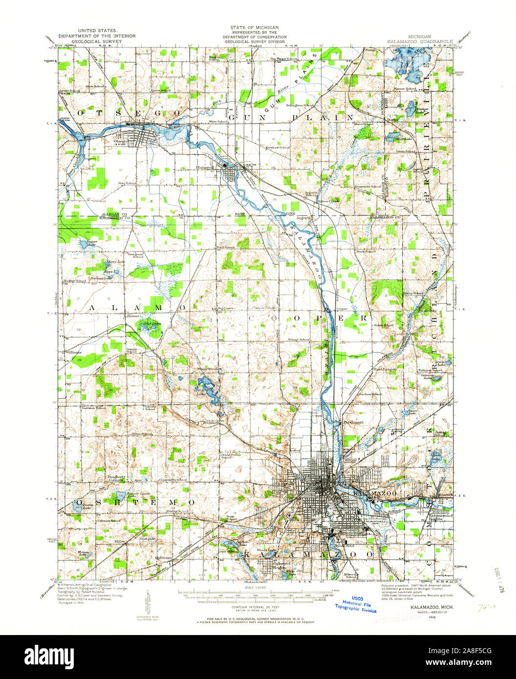Map of kalamazoo hi-res stock photography and images - Alamy