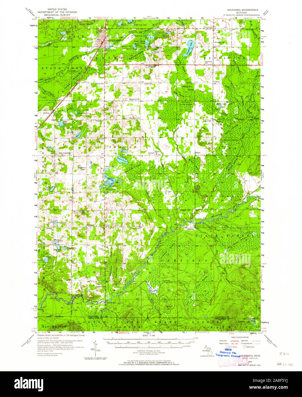 Kalkaska map hi-res stock photography and images - Alamy