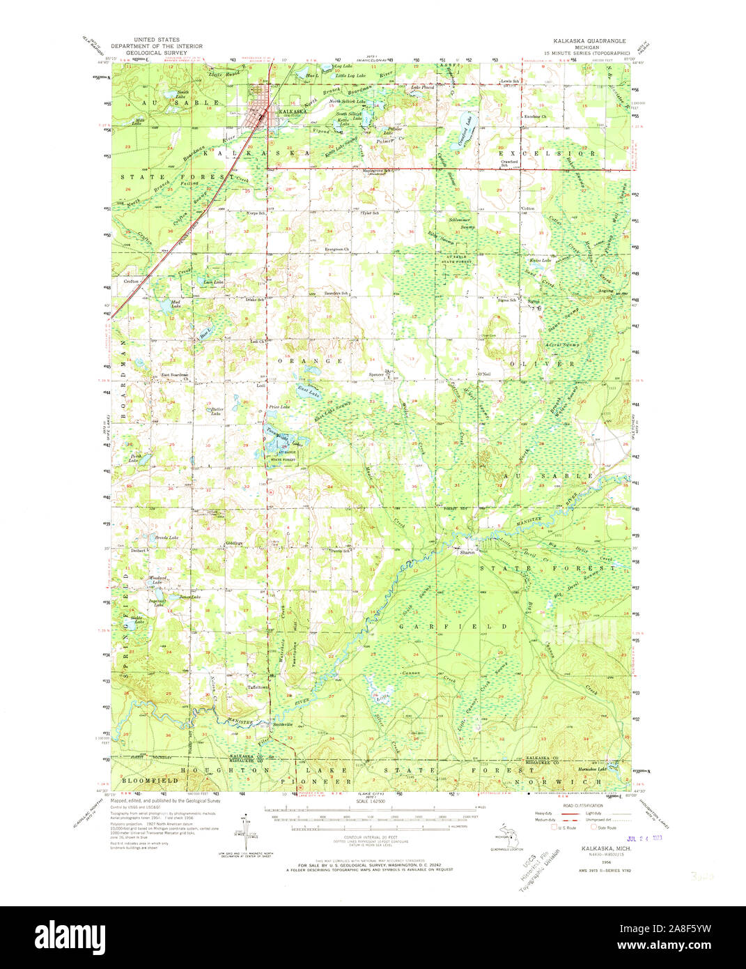 Kalkaska map hi-res stock photography and images - Alamy