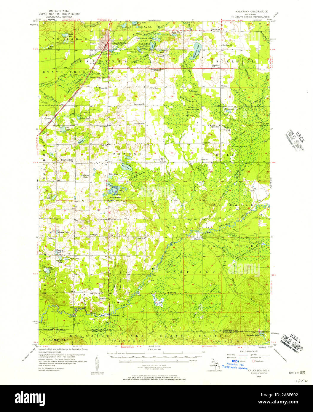 Kalkaska map hi-res stock photography and images - Alamy