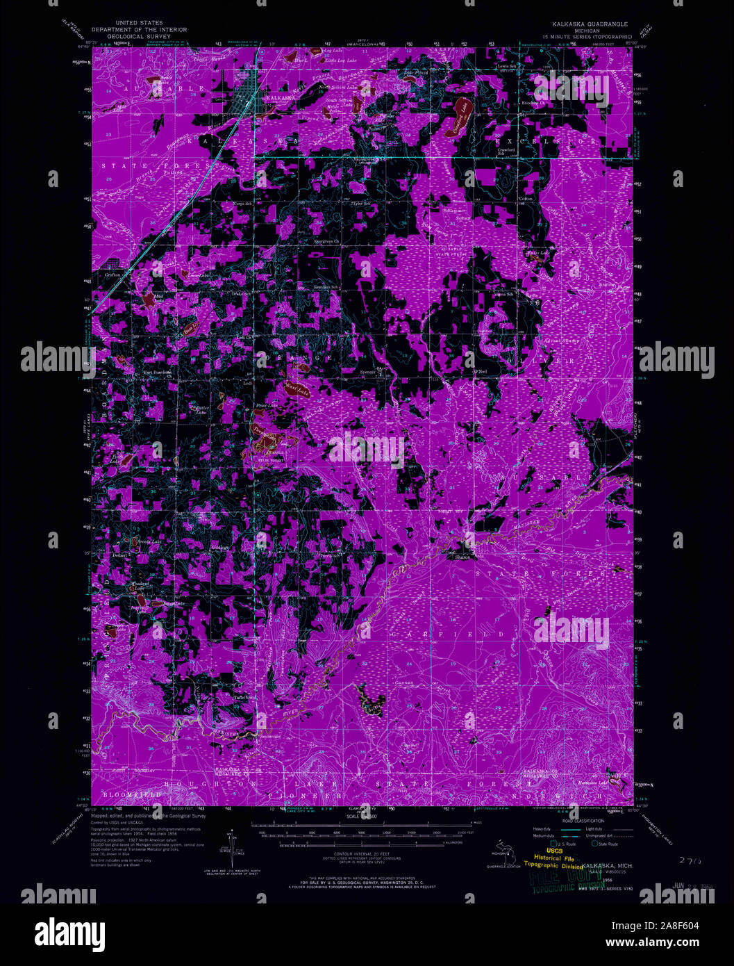 Map of kalkaska hi-res stock photography and images - Alamy