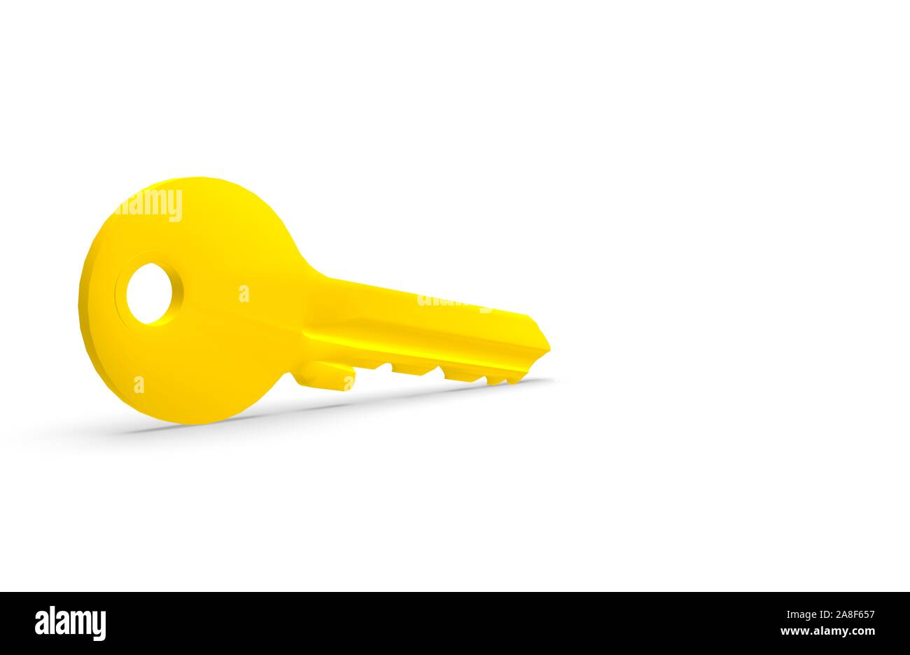 Key isolated object 3D Rendering Stock Photo - Alamy