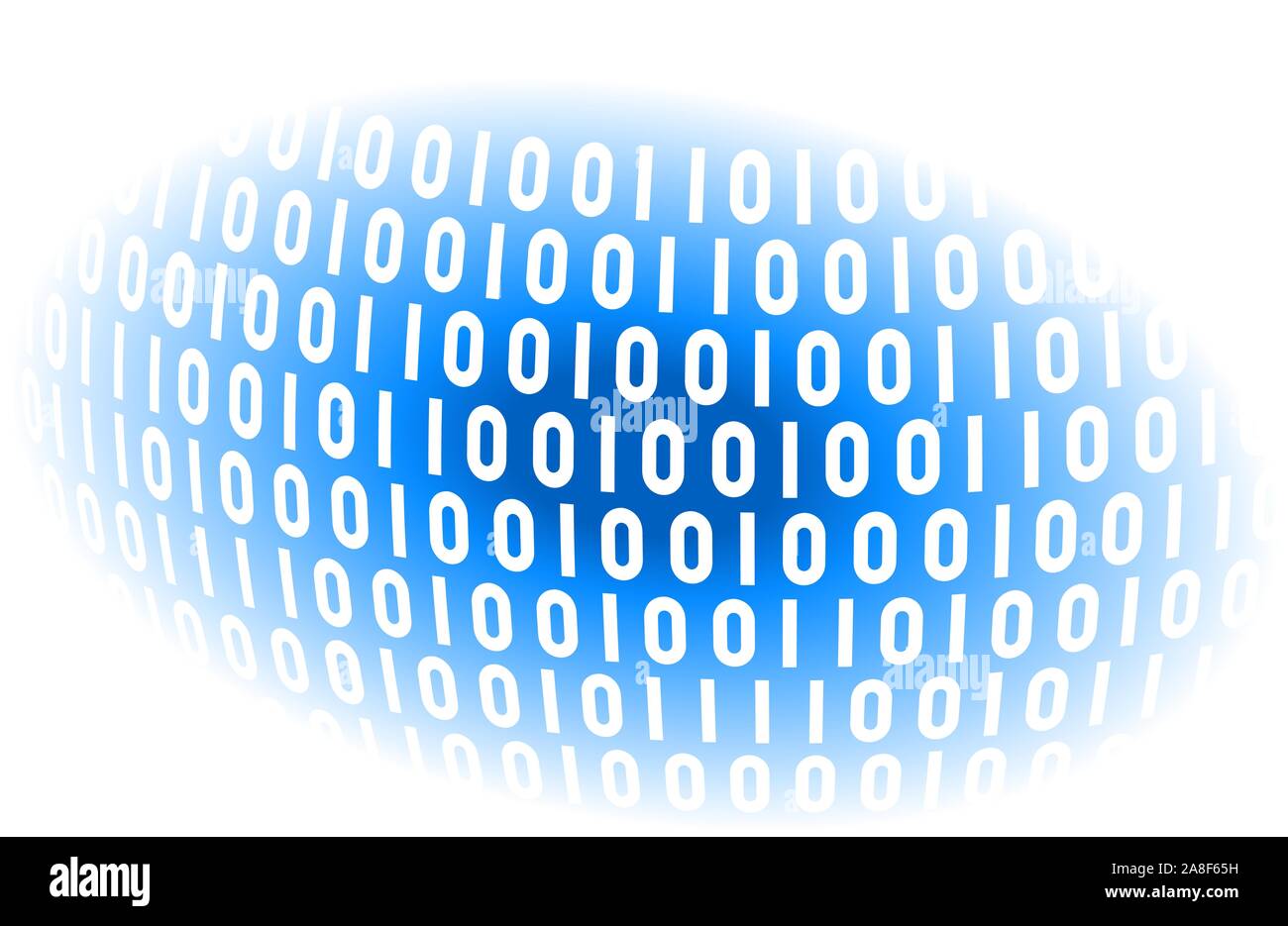 Digital background in blue tones with zero and one digits. Vector ...